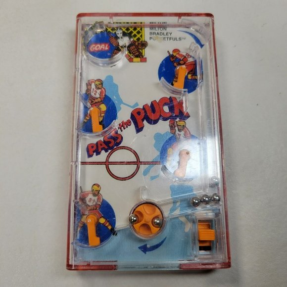 Milton Bradley | Toys | Vintage 987 Pass The Puck Pocket Pinball Game ...